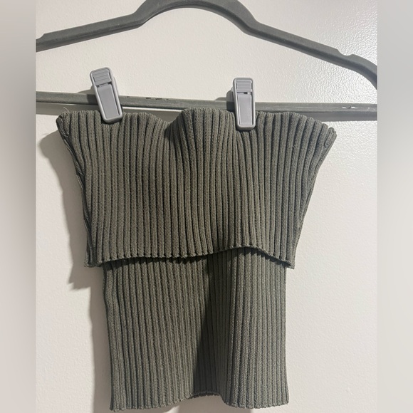 Zara | Tops | Zara Green Ribbed Tube Top | Poshmark